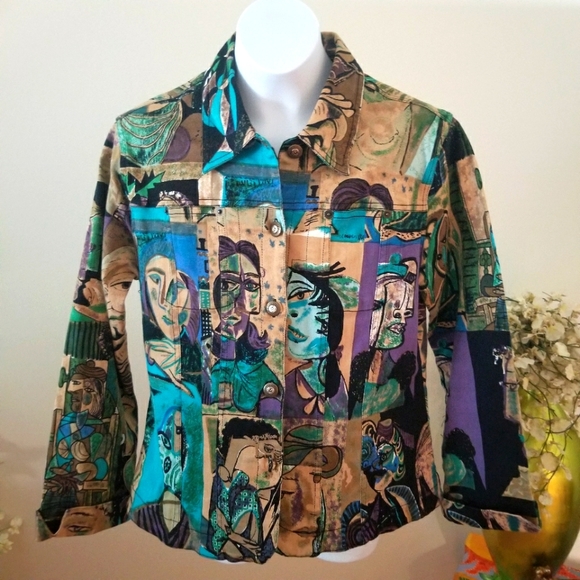 Mirror Image | Jackets & Coats | Vintage Mirror Image Picasso Style ...